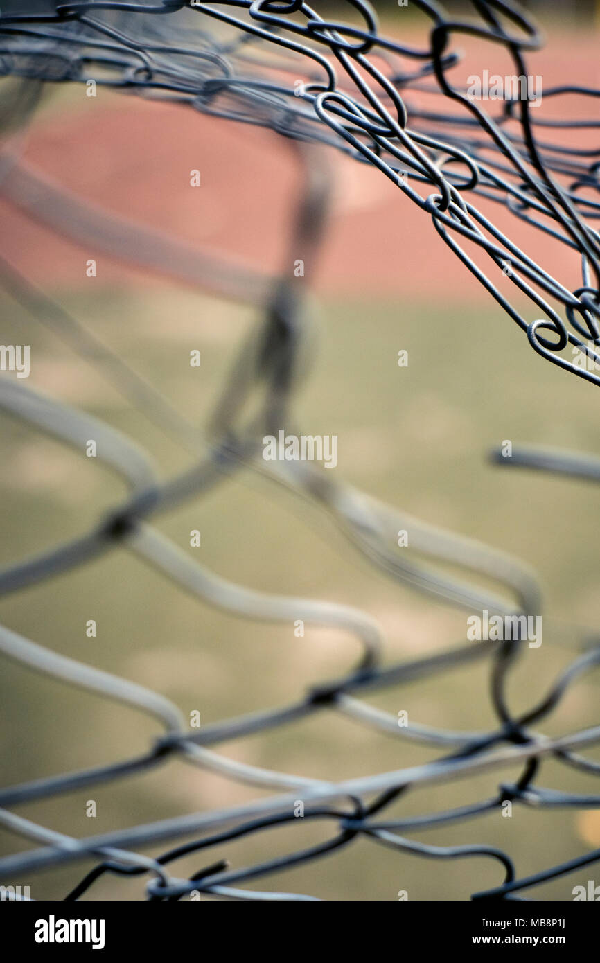 Metal wire fence abstract Stock Photo - Alamy