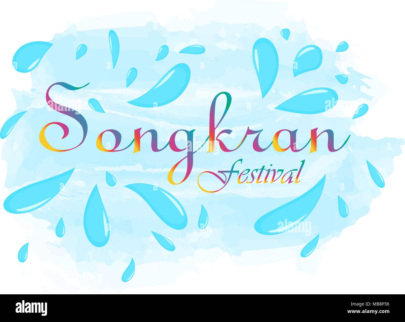 Songkran Festival, Thai New Year, water party Stock Vector Image & Art ...