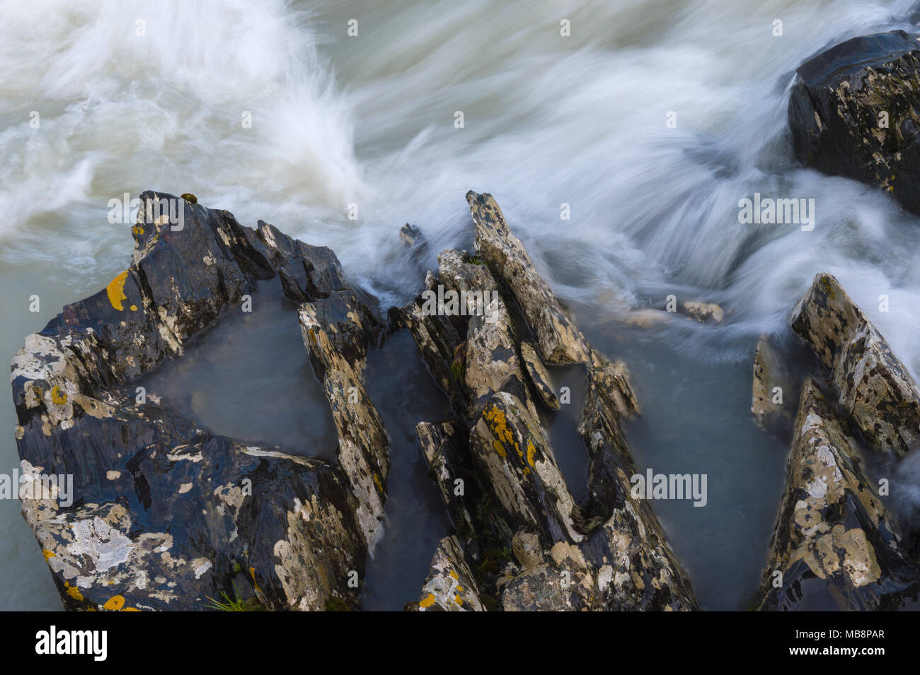River flowing on rocks, Naryn gorge, Naryn Region, Kyrgyzstan Stock ...