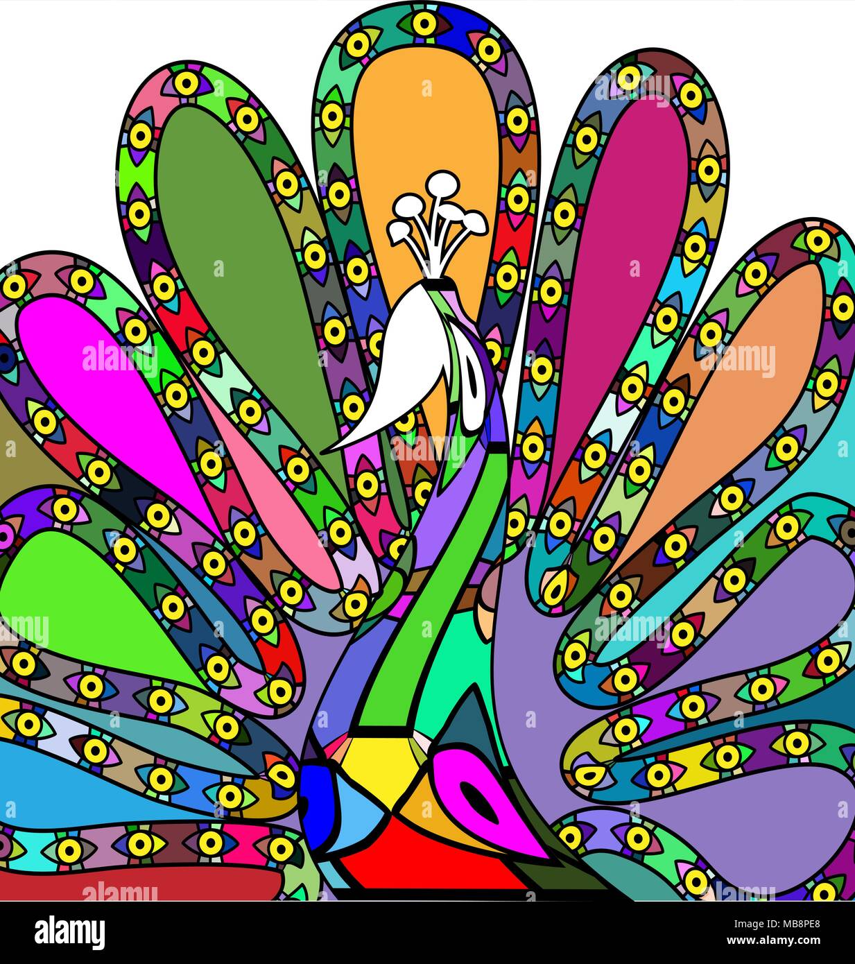 abstract colored peacock Stock Vector Image & Art - Alamy