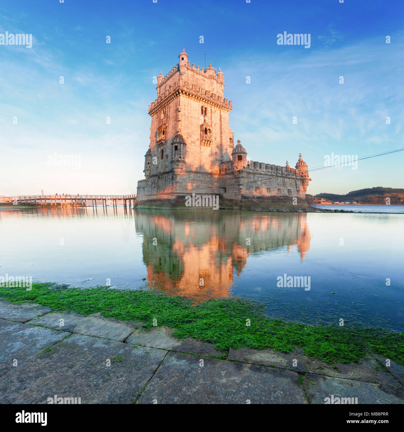 Belem Tower on the Tagus River Stock Photo - Alamy