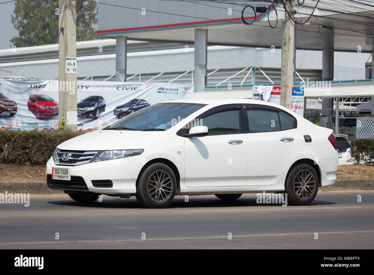 CHIANG MAI, THAILAND -MARCH 13 2018: Private Honda City Compact car ...