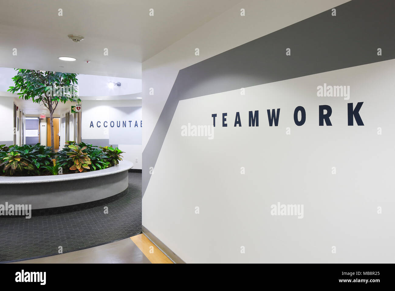 Interior circulation space. Commercial Office Building, Rockaway ...