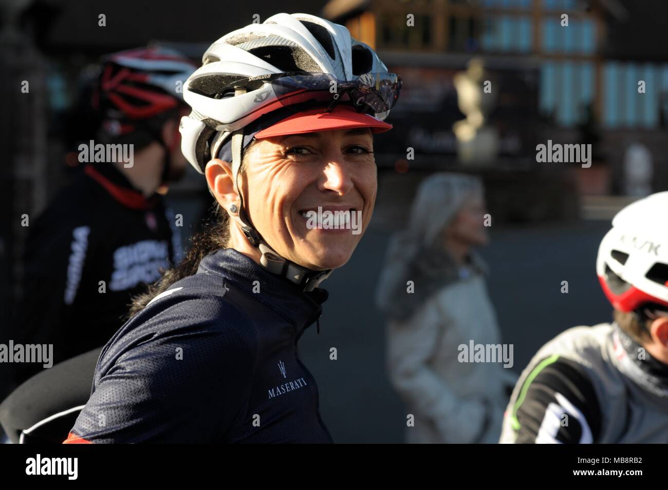 Group of cyclists on endurance road race Stock Photo - Alamy
