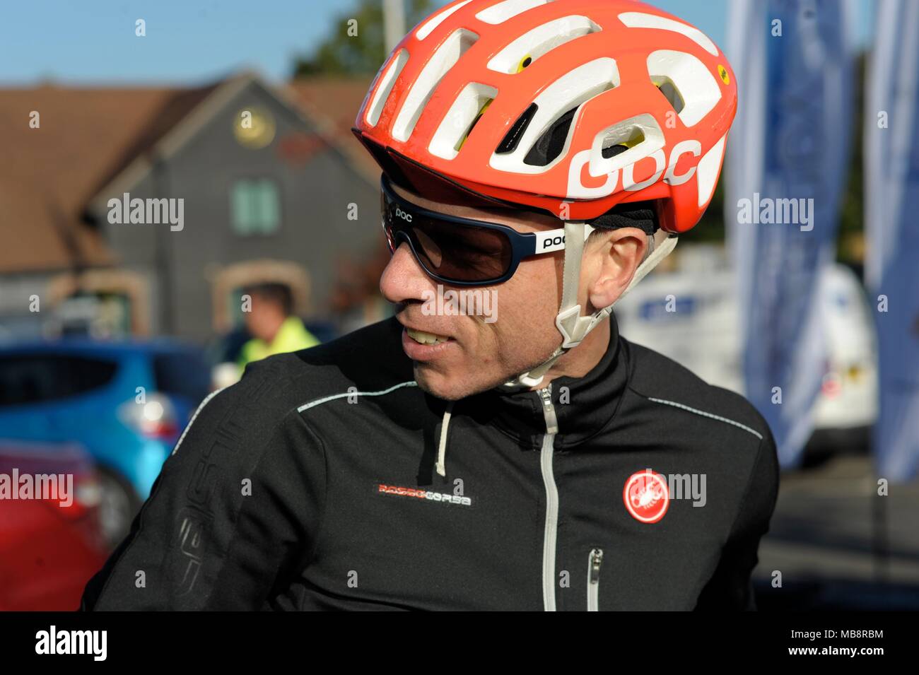 Group of cyclists on endurance road race Stock Photo - Alamy