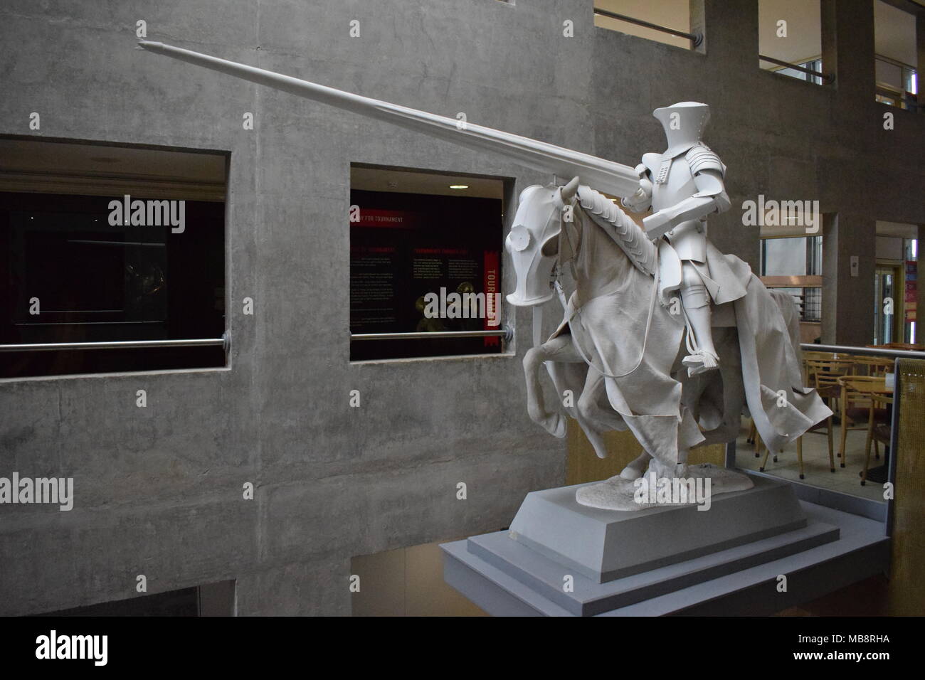 Stone knight at the Leeds Royal Armouries Leeds Stock Photo - Alamy