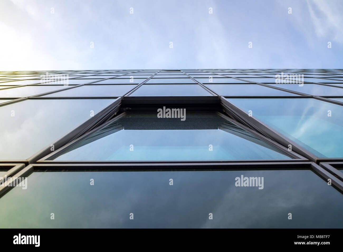 Modern facade open windows hi-res stock photography and images - Alamy
