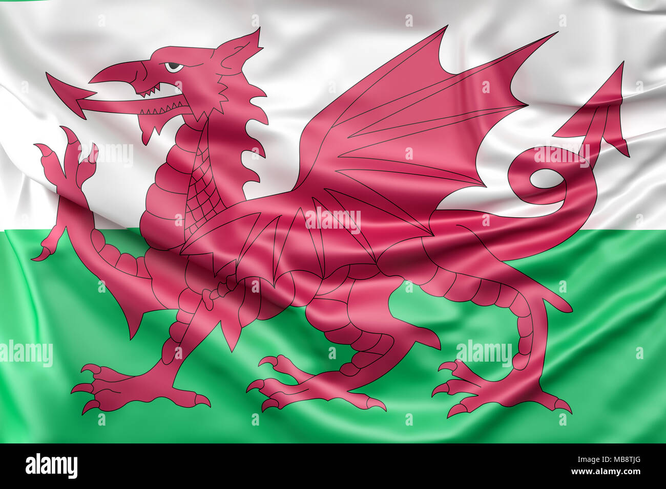 Welsh flag illustration hi-res stock photography and images - Alamy