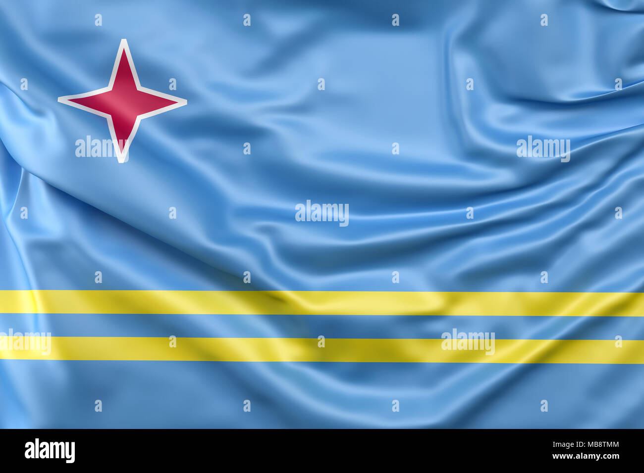 Flag of Aruba Stock Photo - Alamy