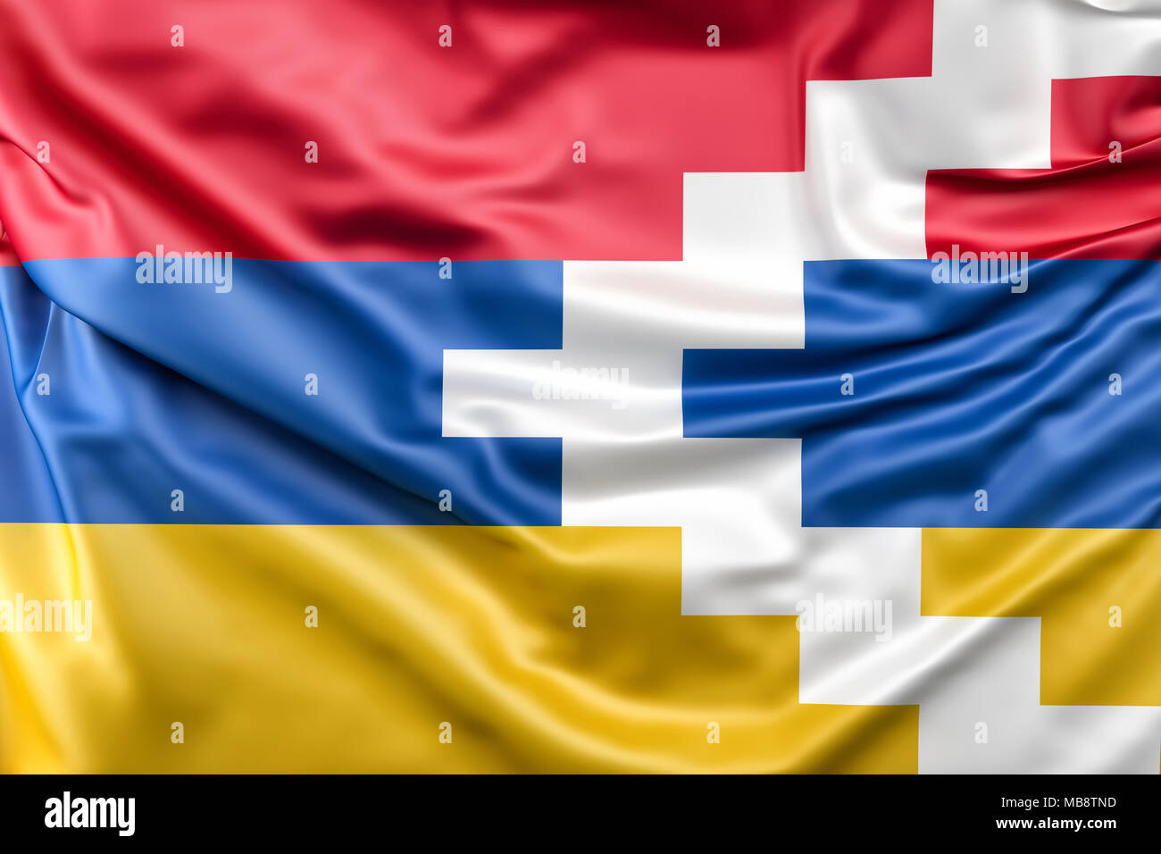 Flag of Nagorno-Karabakh (Nagorno-Karabakh Republic Stock Photo - Alamy