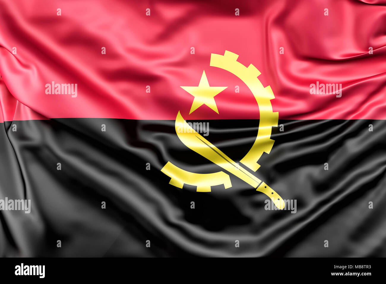 Flag of Angola Stock Photo - Alamy