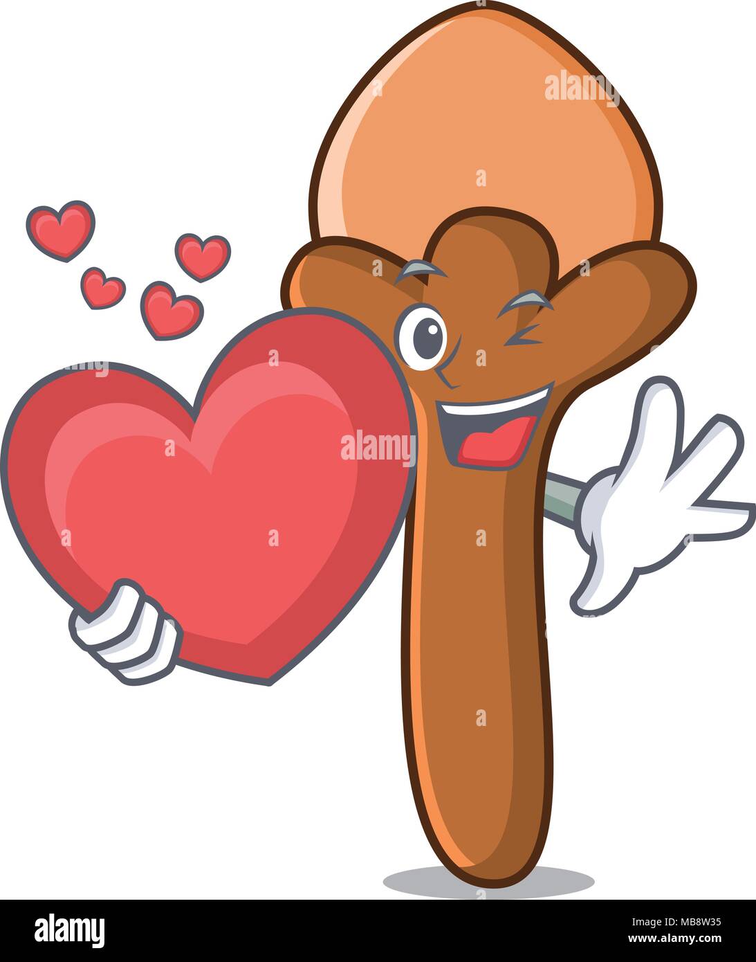 With heart cloves mascot cartoon style Stock Vector Image & Art - Alamy