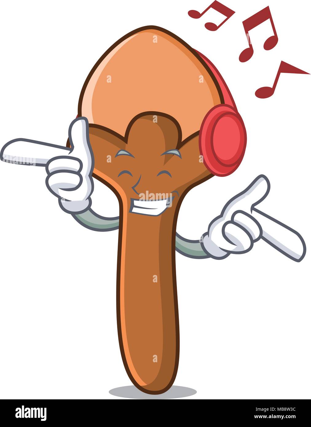 Listening music cloves mascot cartoon style Stock Vector Image & Art ...