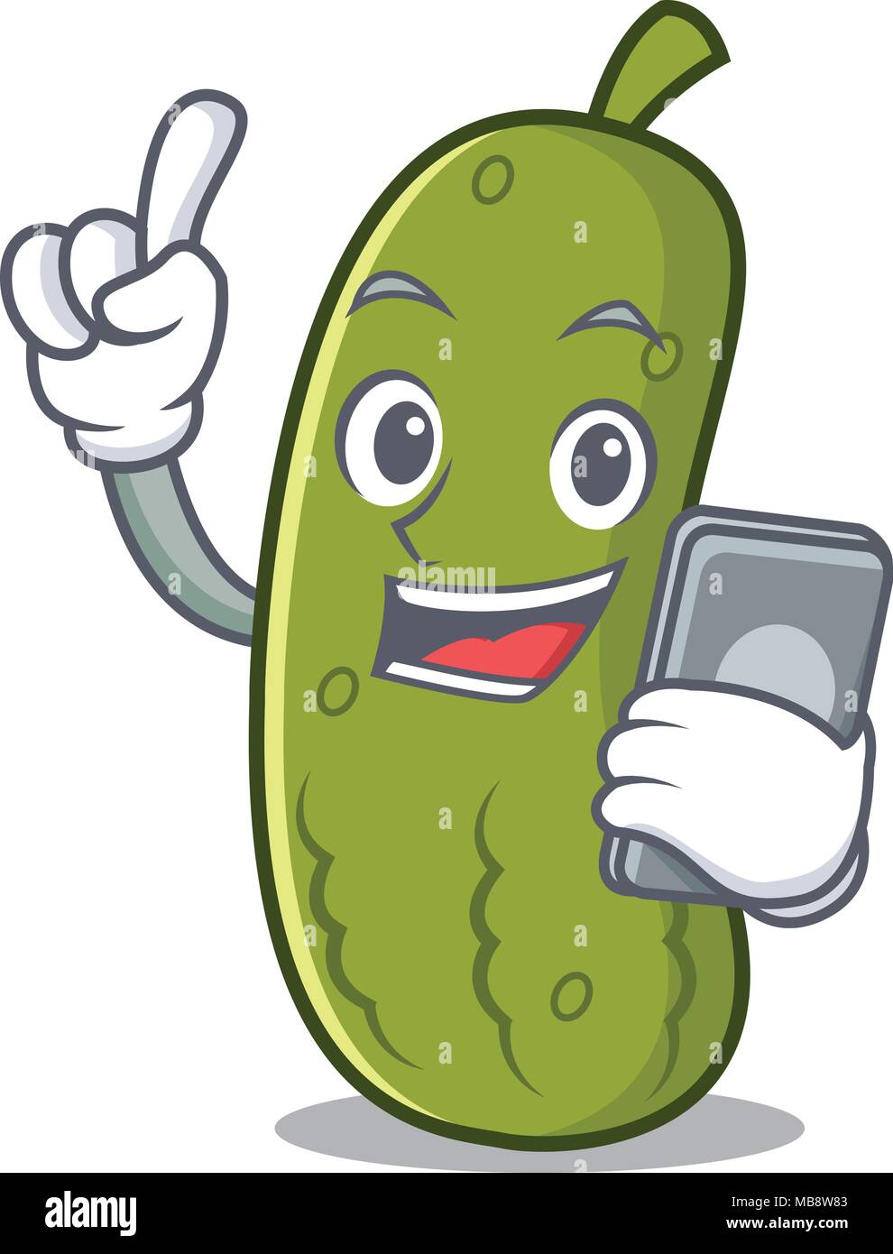 With phone pickle character cartoon style Stock Vector Image & Art - Alamy