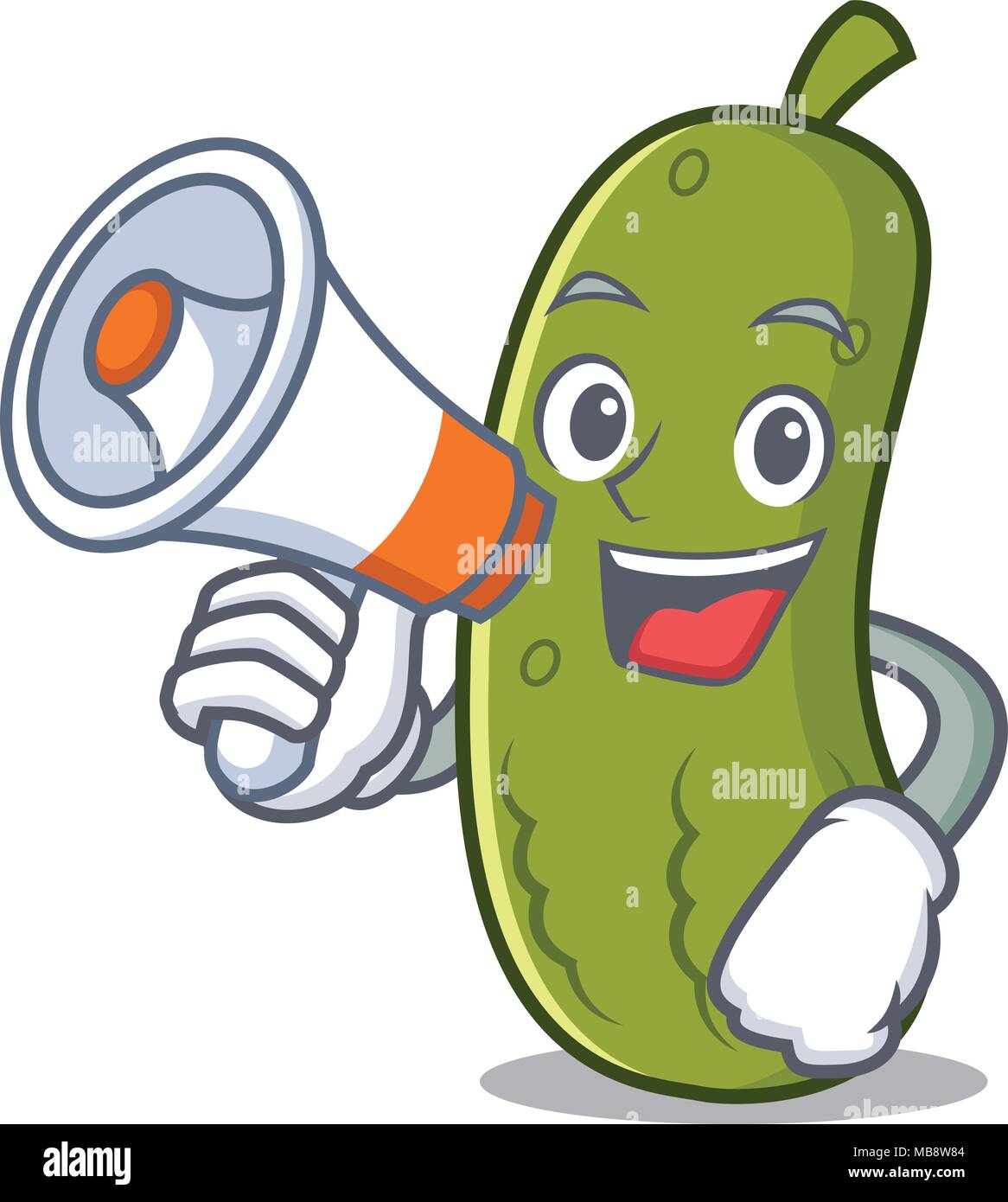 With megaphone pickle character cartoon style Stock Vector Image & Art ...