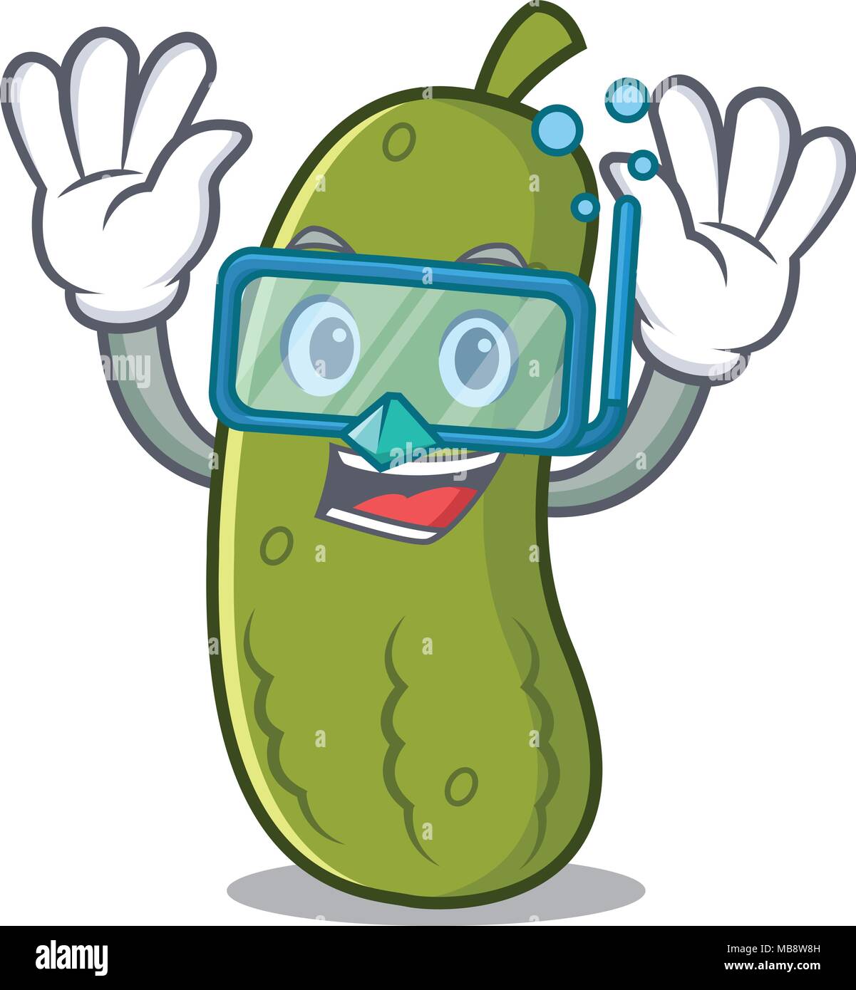 Diving pickle character cartoon style Stock Vector Image & Art - Alamy