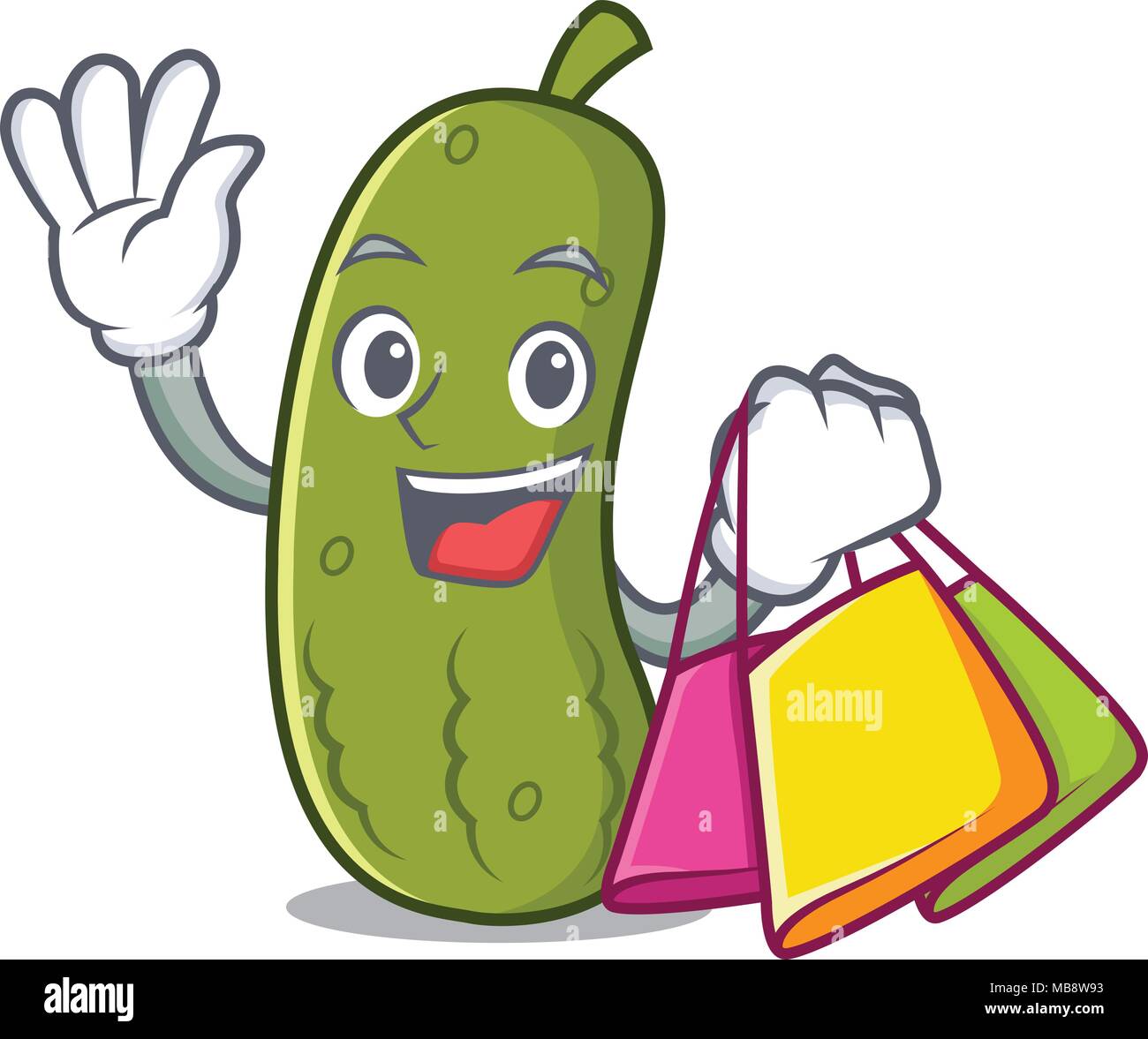 Shopping pickle character cartoon style Stock Vector Image & Art - Alamy