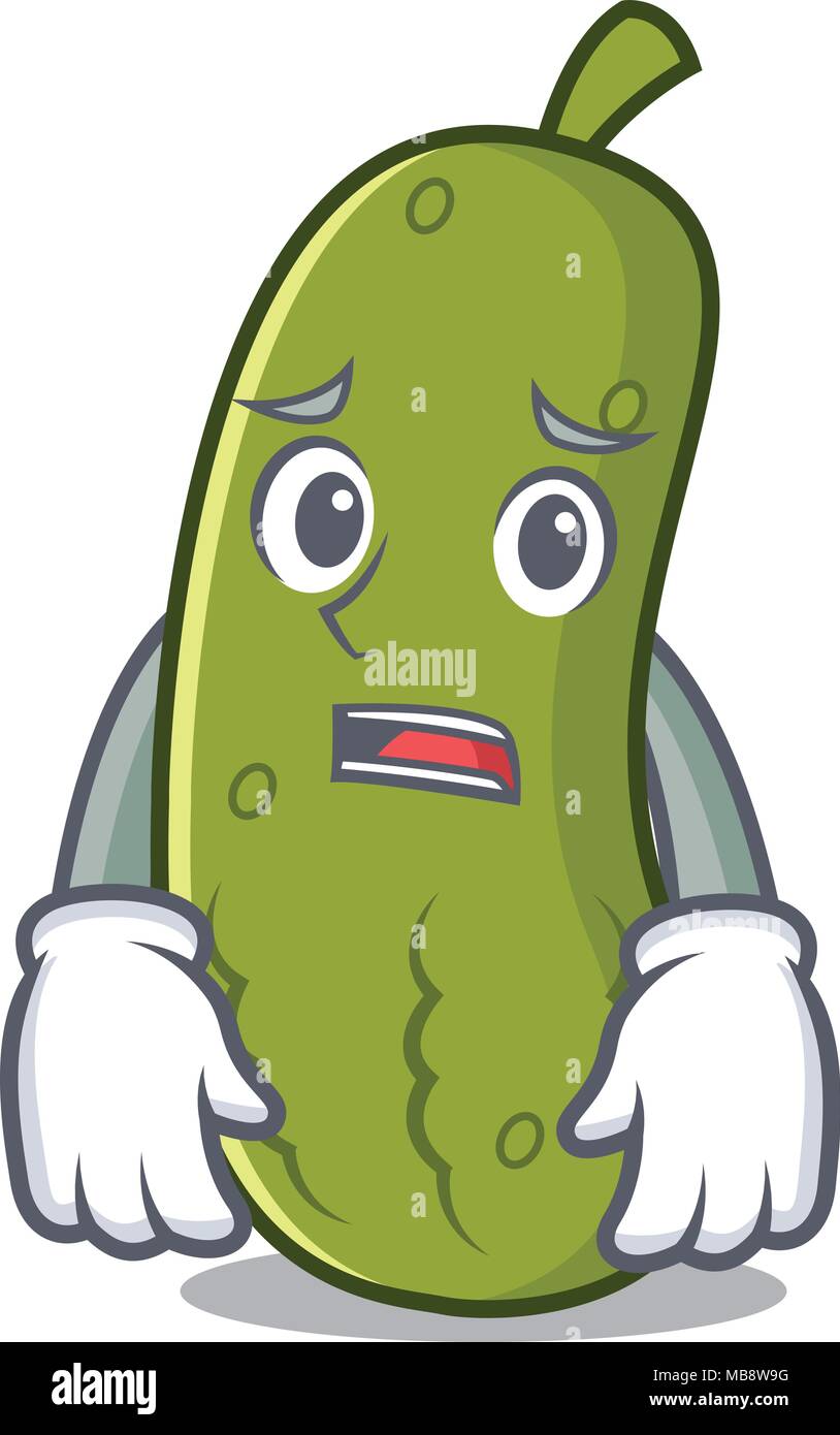 Afraid pickle mascot cartoon style Stock Vector Image & Art - Alamy