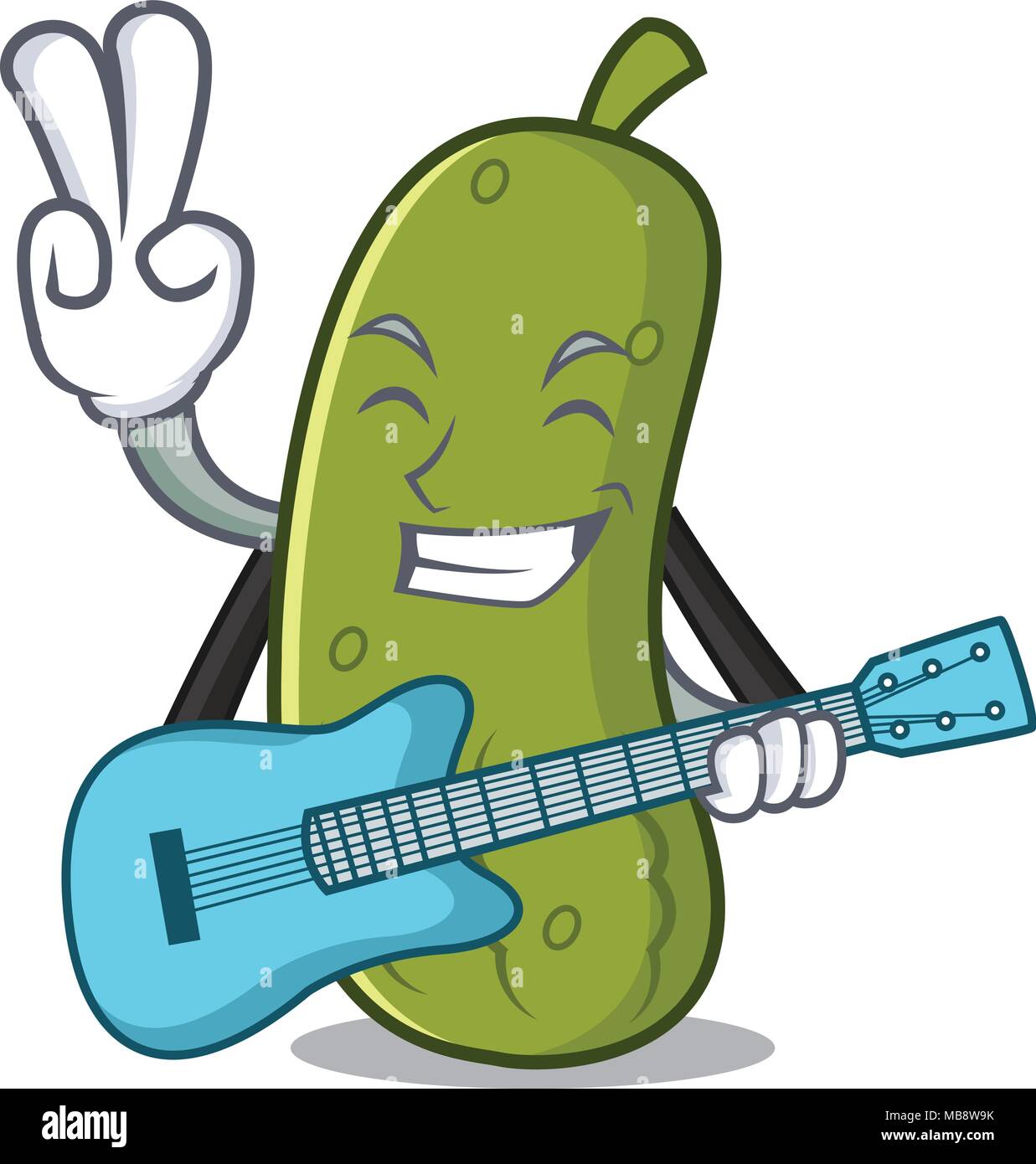 With guitar pickle mascot cartoon style Stock Vector Image & Art - Alamy