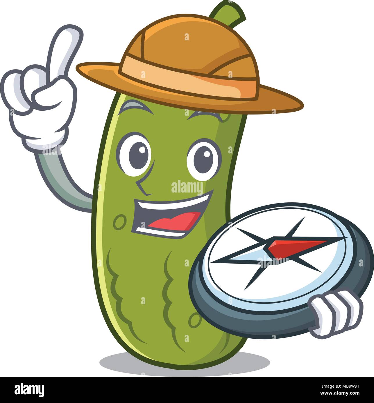 Explorer pickle mascot cartoon style Stock Vector Image & Art - Alamy