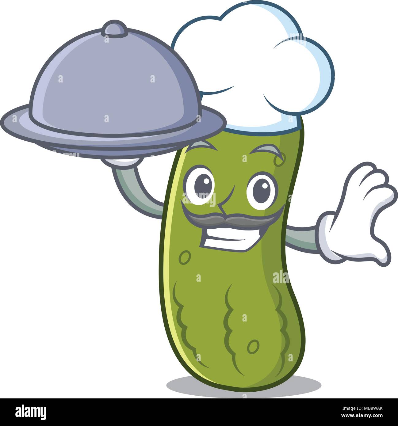 Chef with food pickle mascot cartoon style Stock Vector Image & Art - Alamy