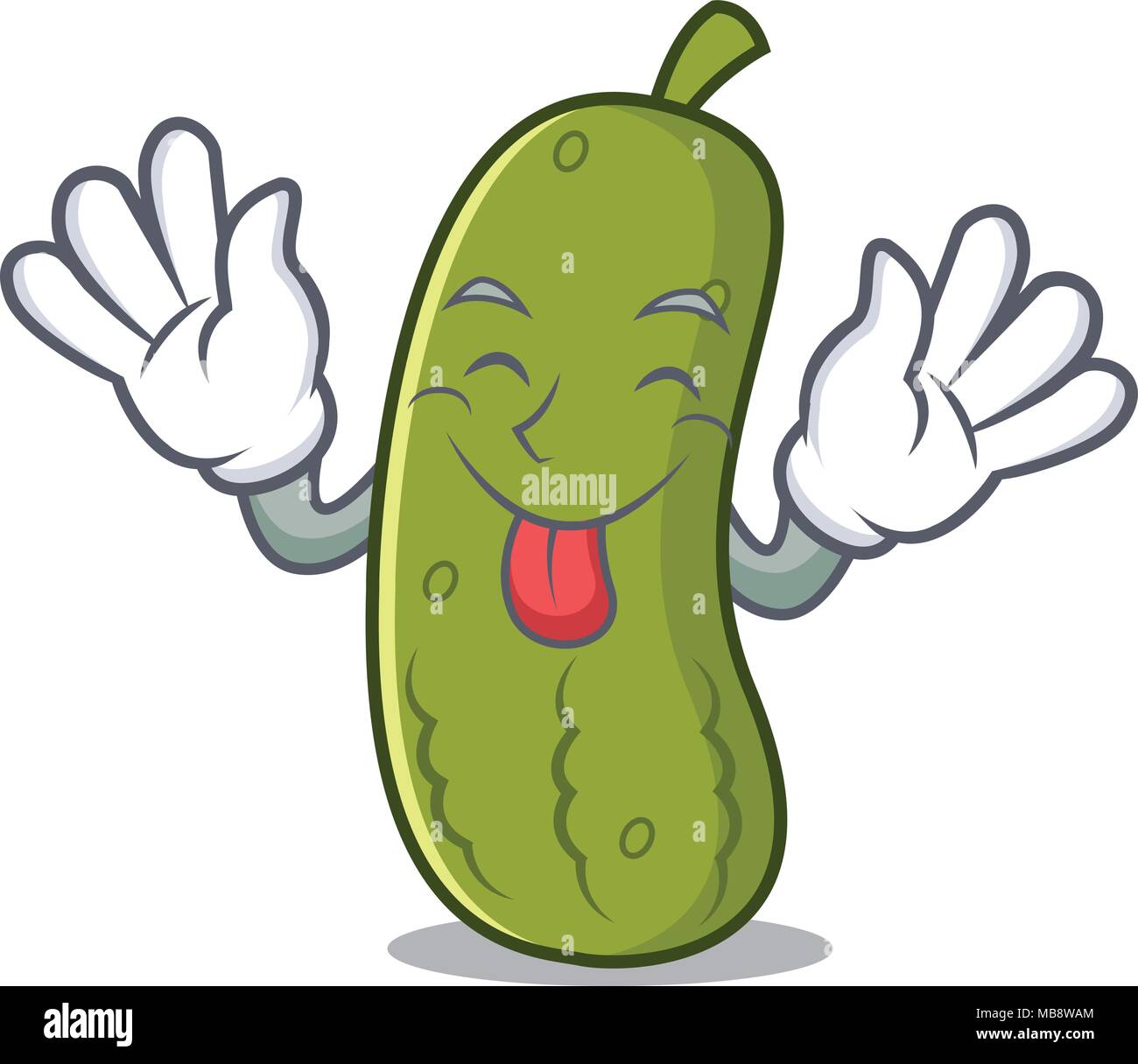 Tongue out pickle mascot cartoon style Stock Vector Image & Art - Alamy
