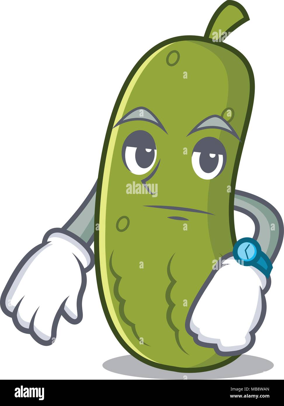 Waiting pickle mascot cartoon style Stock Vector Image & Art - Alamy