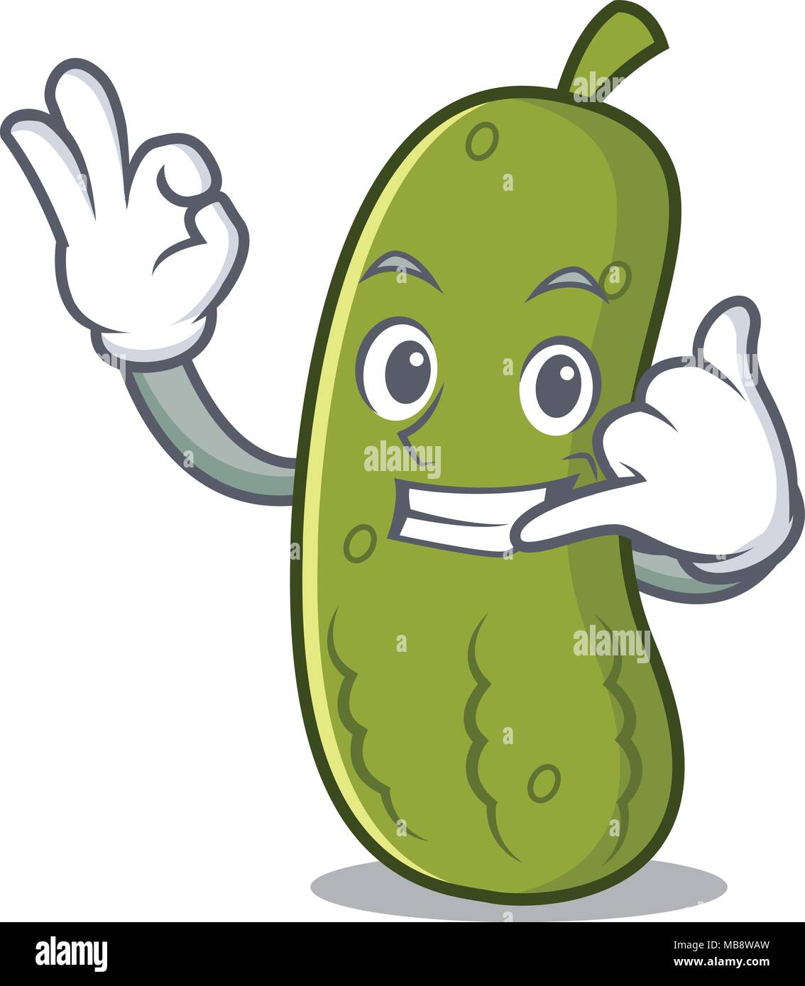 Call me pickle mascot cartoon style Stock Vector Image & Art - Alamy