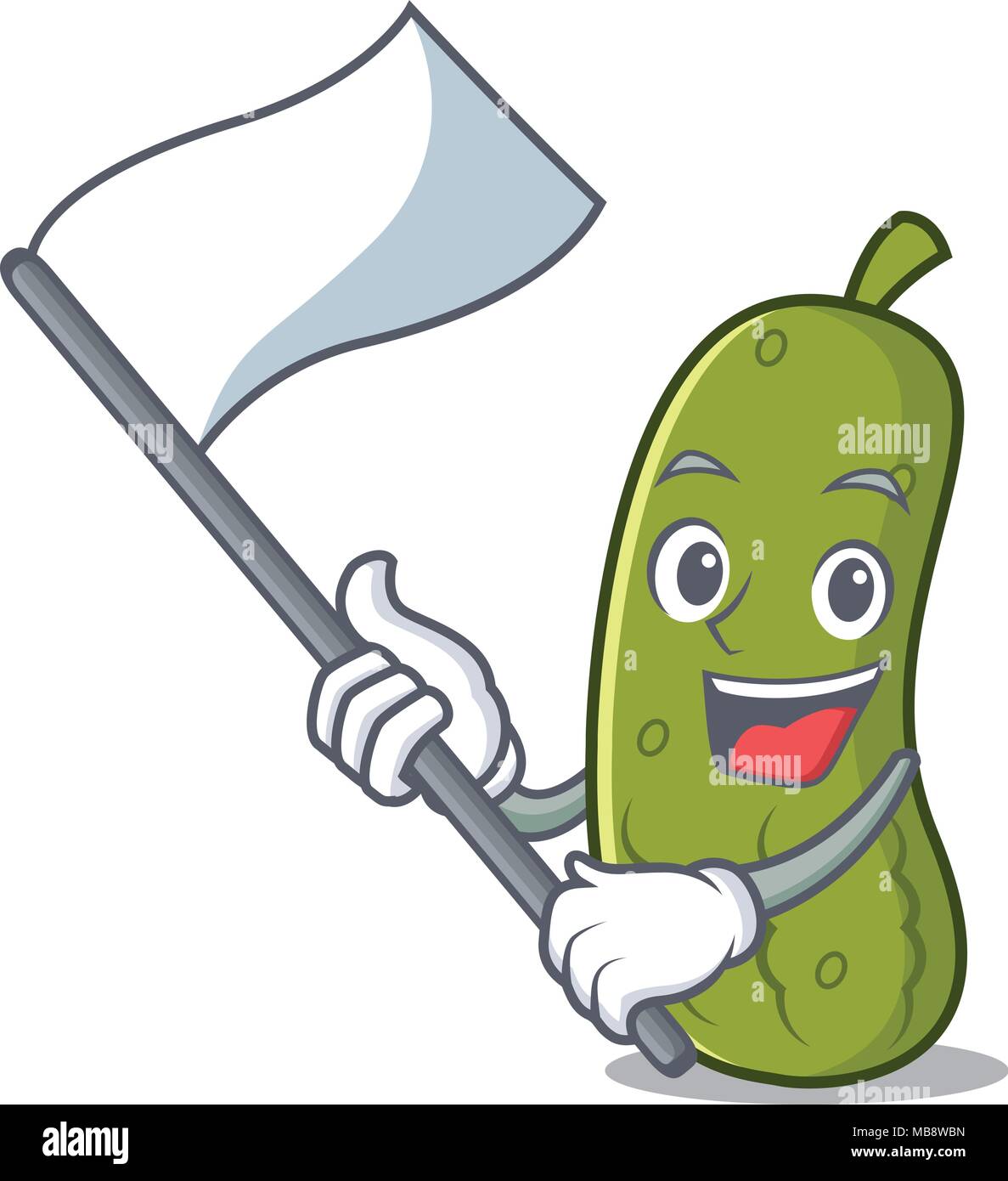 Flag pickle mascot cartoon style Stock Vector Image & Art - Alamy