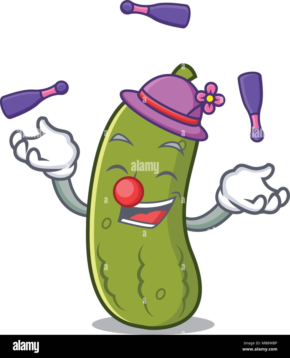 Juggling pickle mascot cartoon style Stock Vector Image & Art - Alamy
