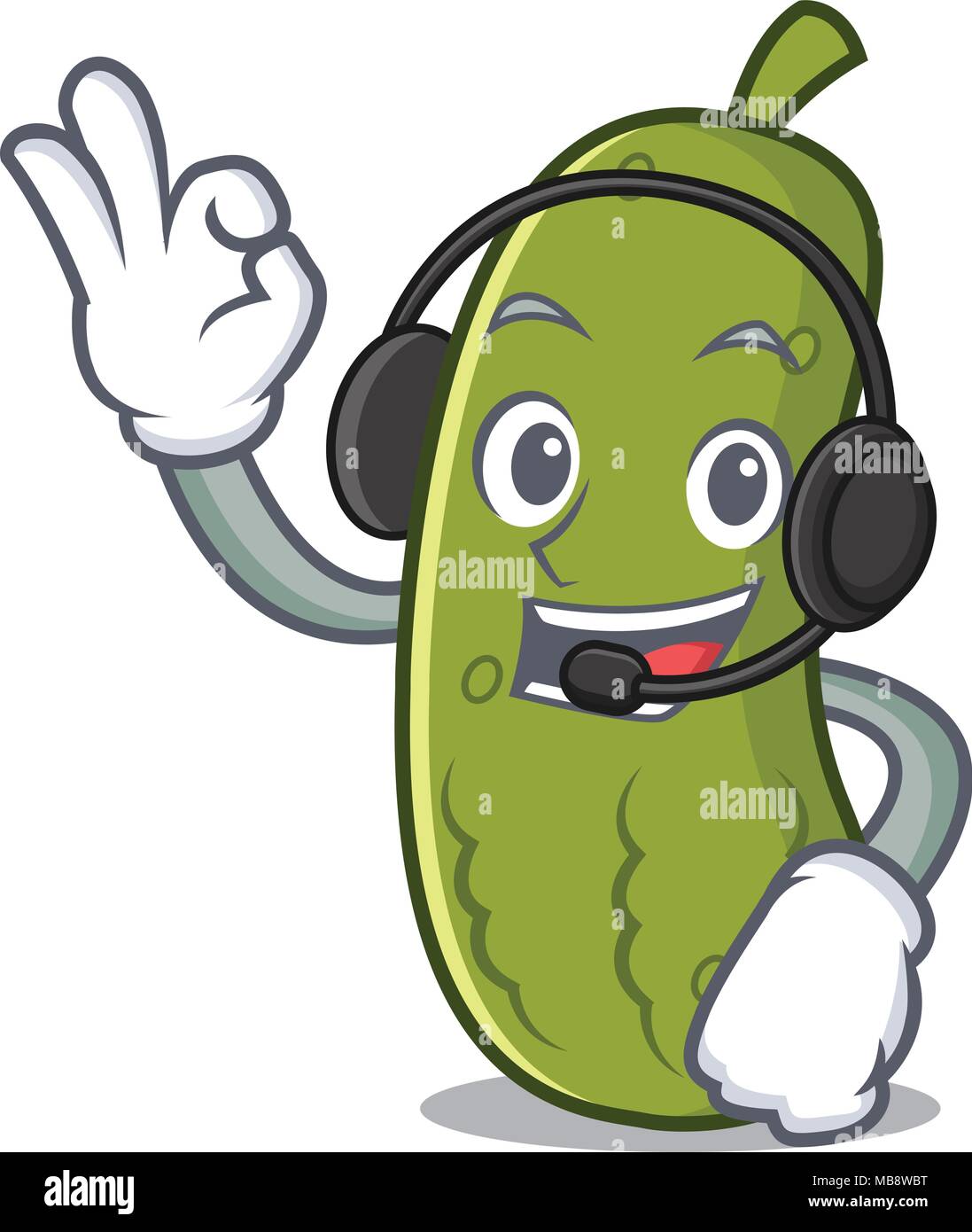 Headphone pickle mascot cartoon style Stock Vector Image & Art - Alamy