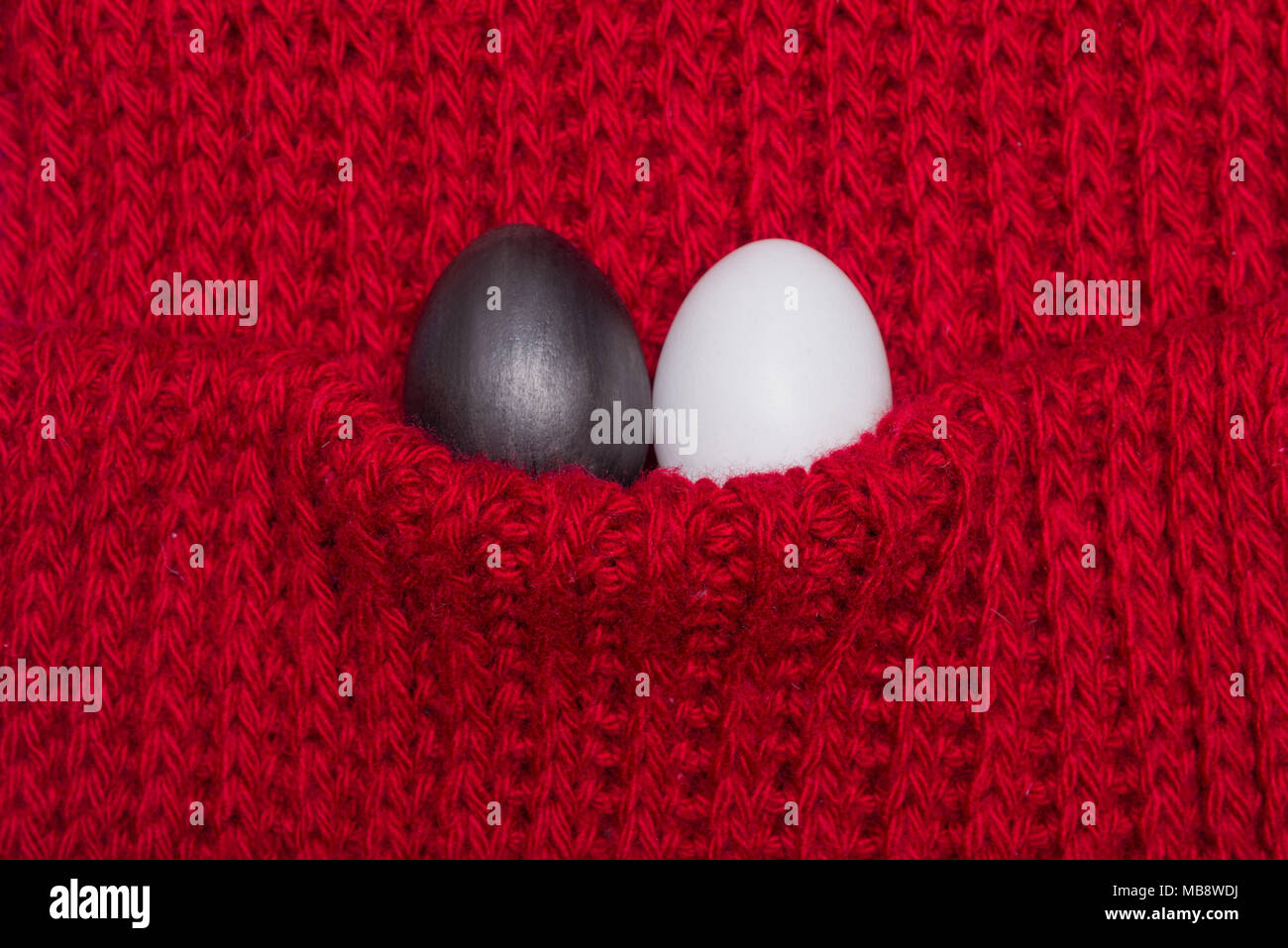 Two different eggs Stock Photo - Alamy