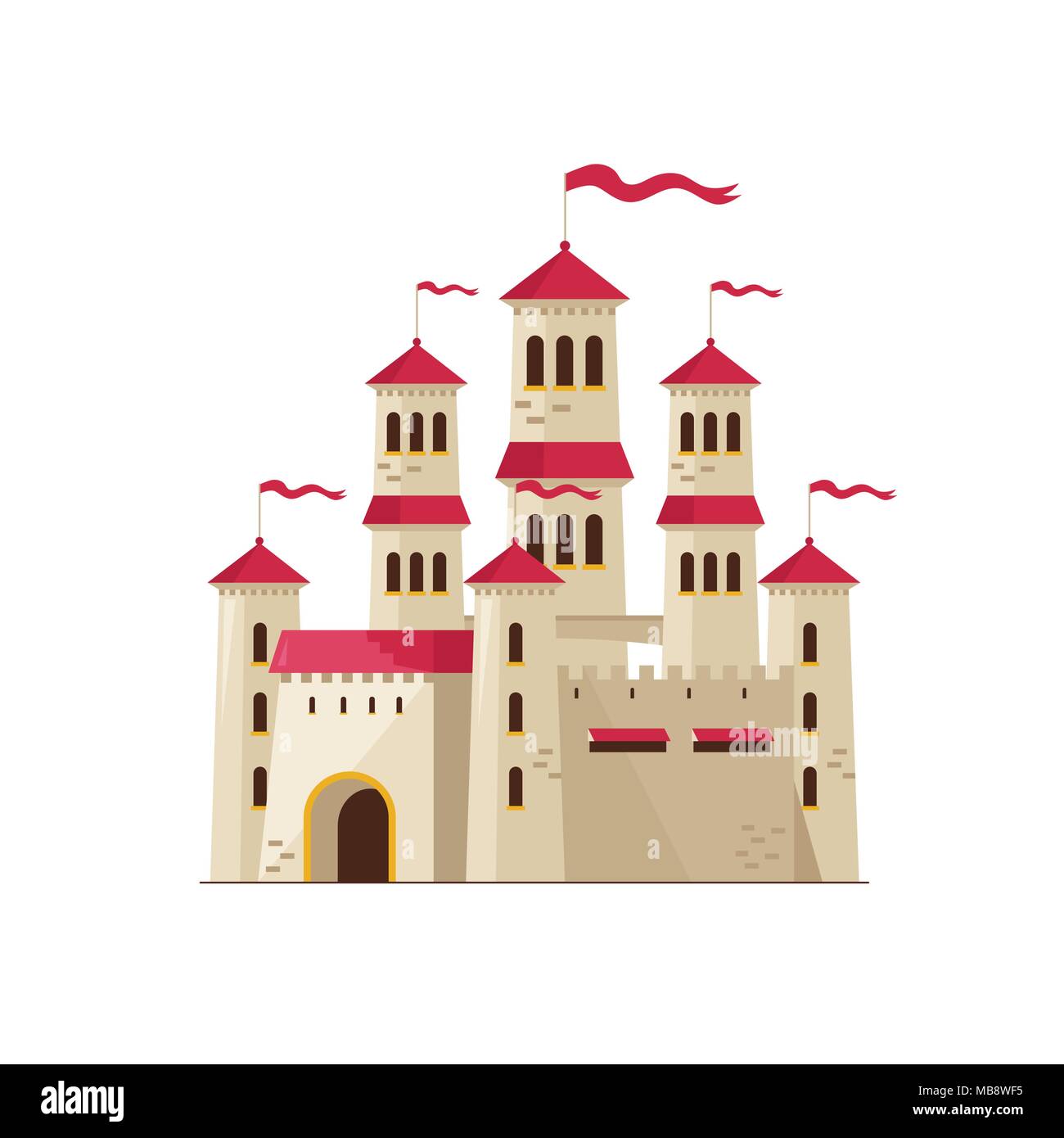 Old medieval castle on Stock Vector Images - Alamy