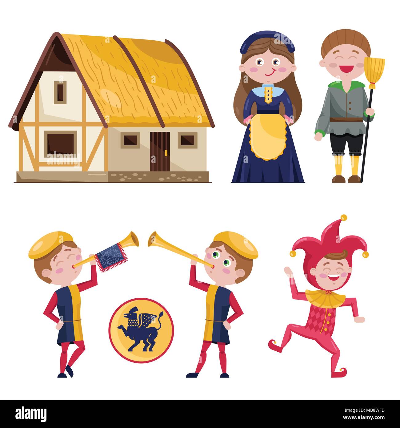 Medieval historical characters Stock Vector Images - Alamy