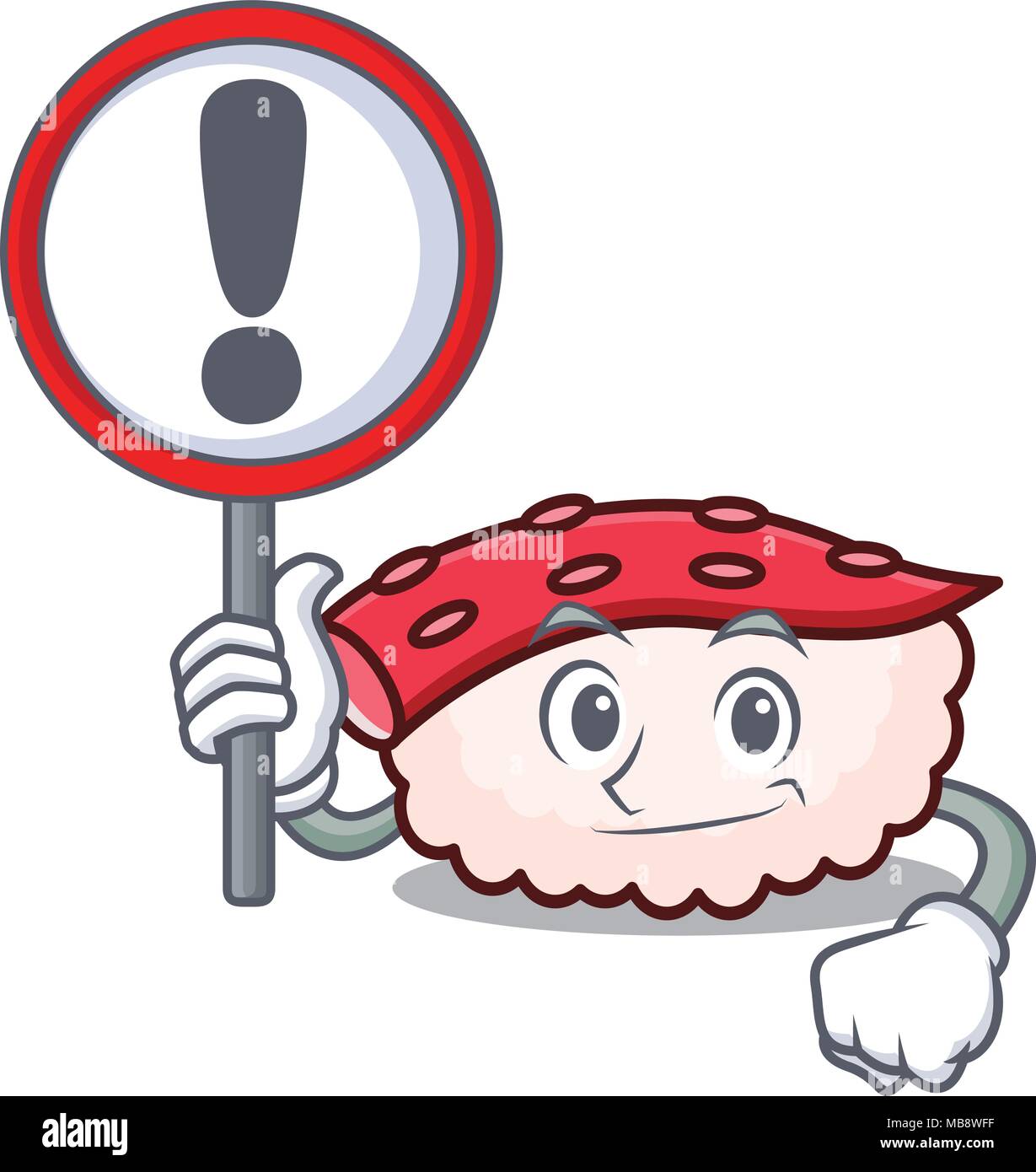 With sign tako sushi character cartoon Stock Vector Image & Art - Alamy