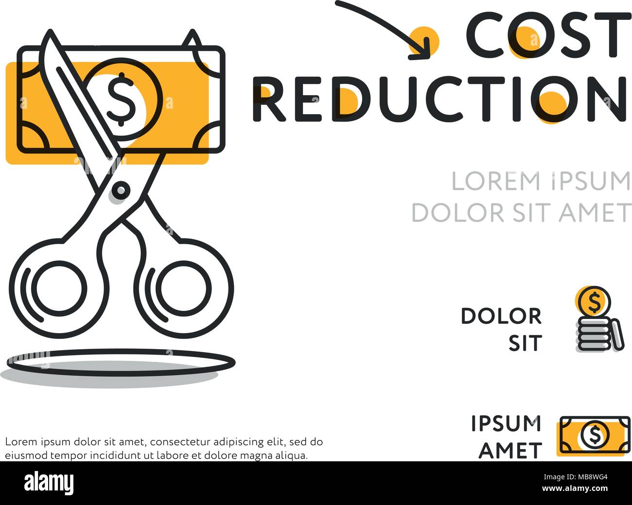 Concept graph for cost reduction Stock Vector Image & Art - Alamy