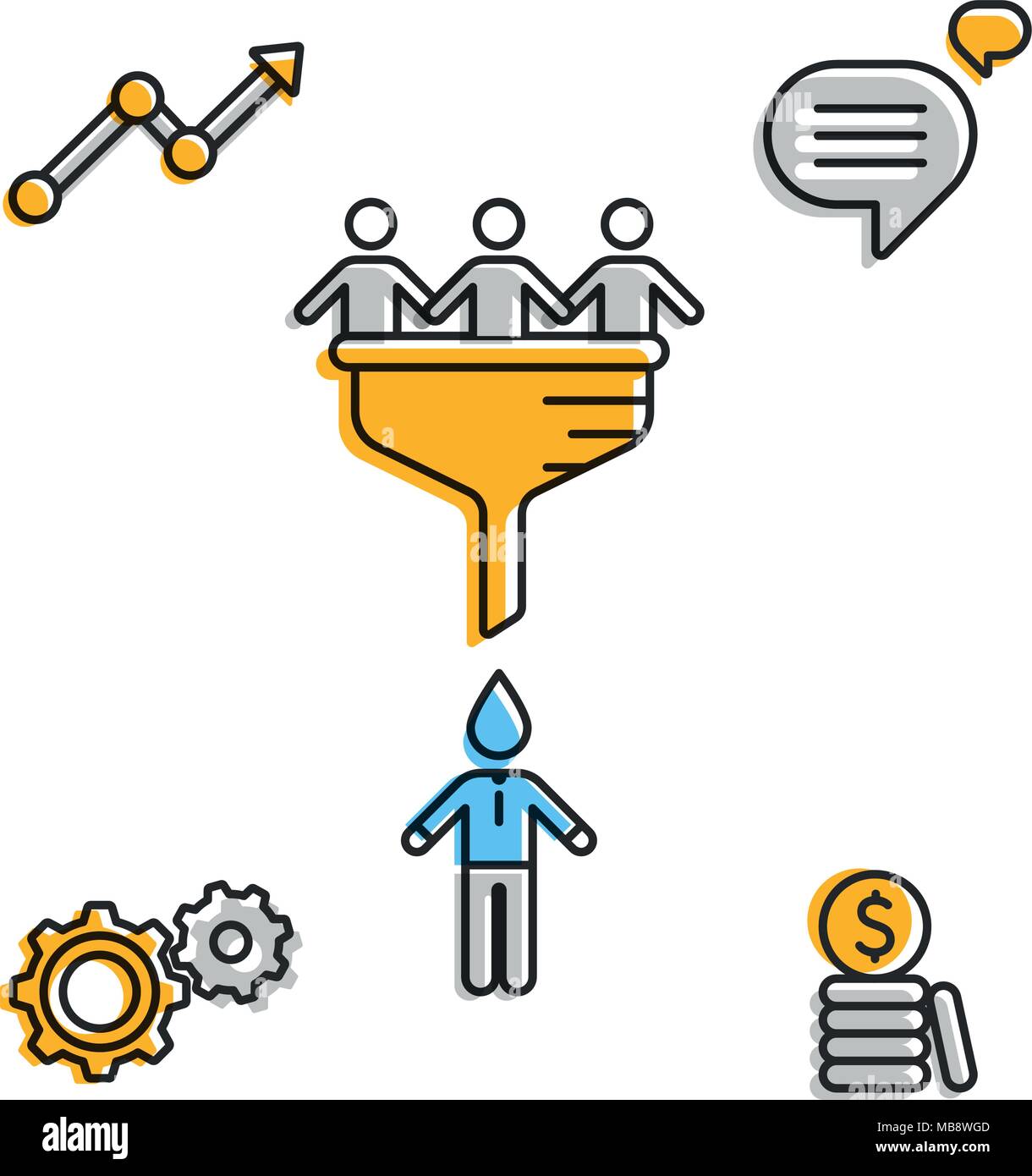 Graphic icons for working process Stock Vector Image & Art - Alamy