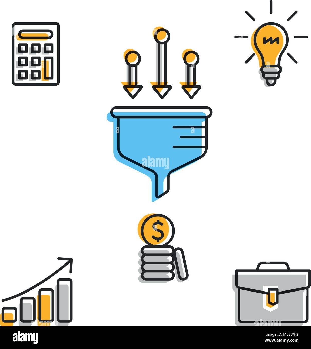 Innovation design process infographic style hi-res stock photography ...