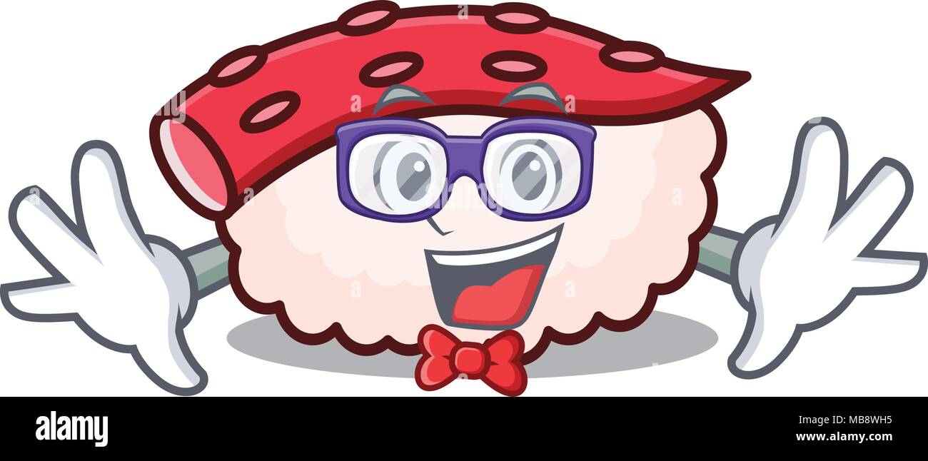 Geek tako sushi character cartoon Stock Vector Image & Art - Alamy