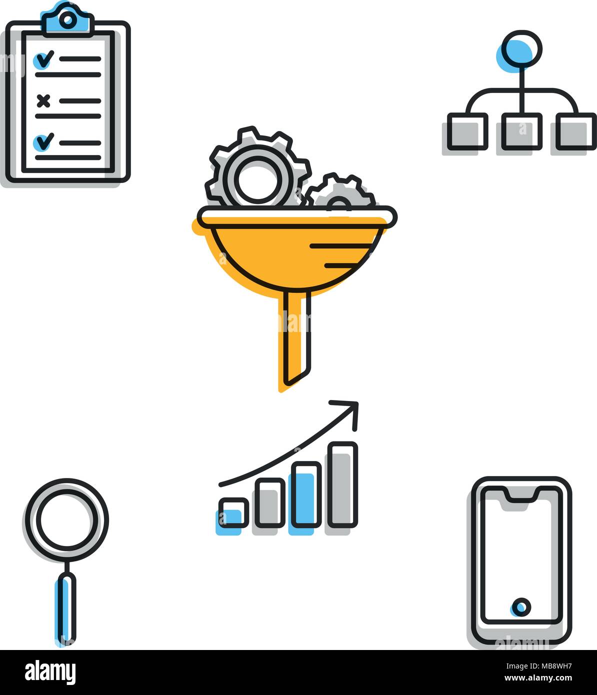 Infographic set for work optimization Stock Vector Image & Art - Alamy
