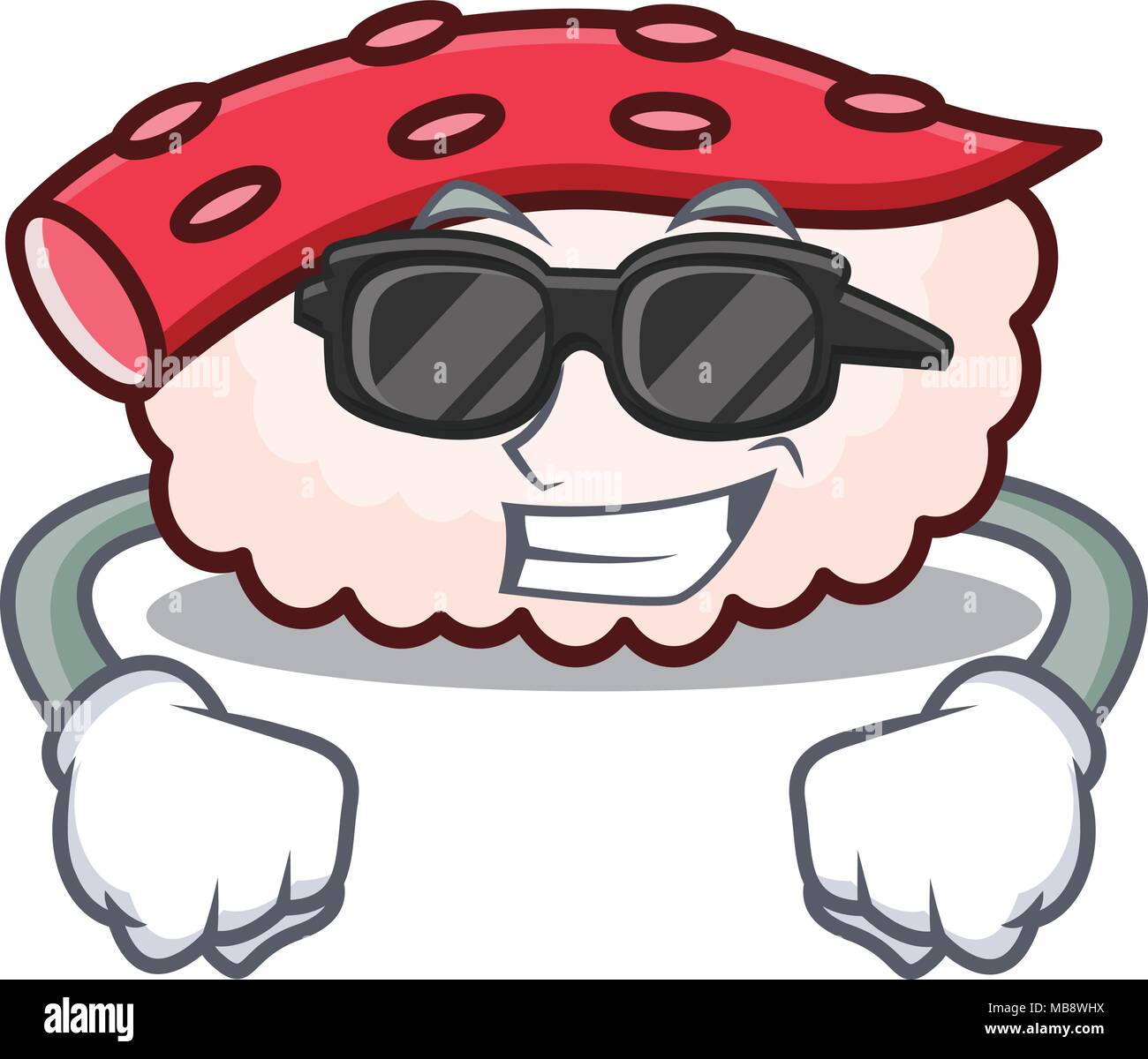 Super cool tako sushi character cartoon Stock Vector Image & Art - Alamy