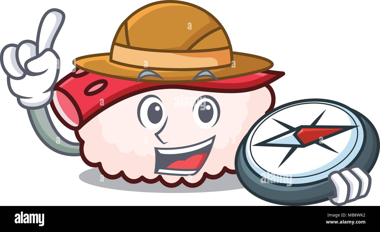 Explorer tako sushi mascot cartoon Stock Vector Image & Art - Alamy