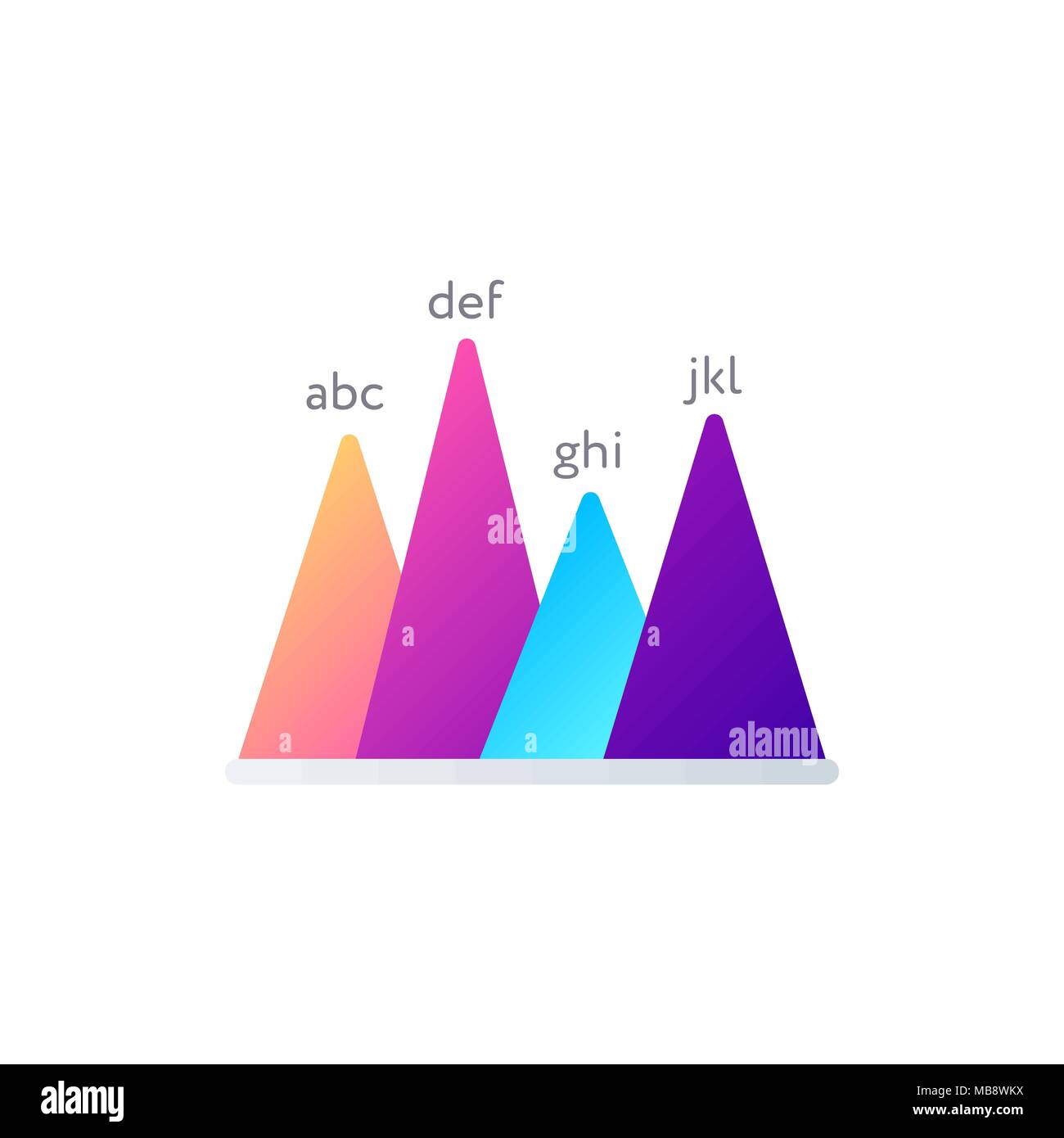 Colorful statistic diagram isolated on white Stock Vector Image & Art ...