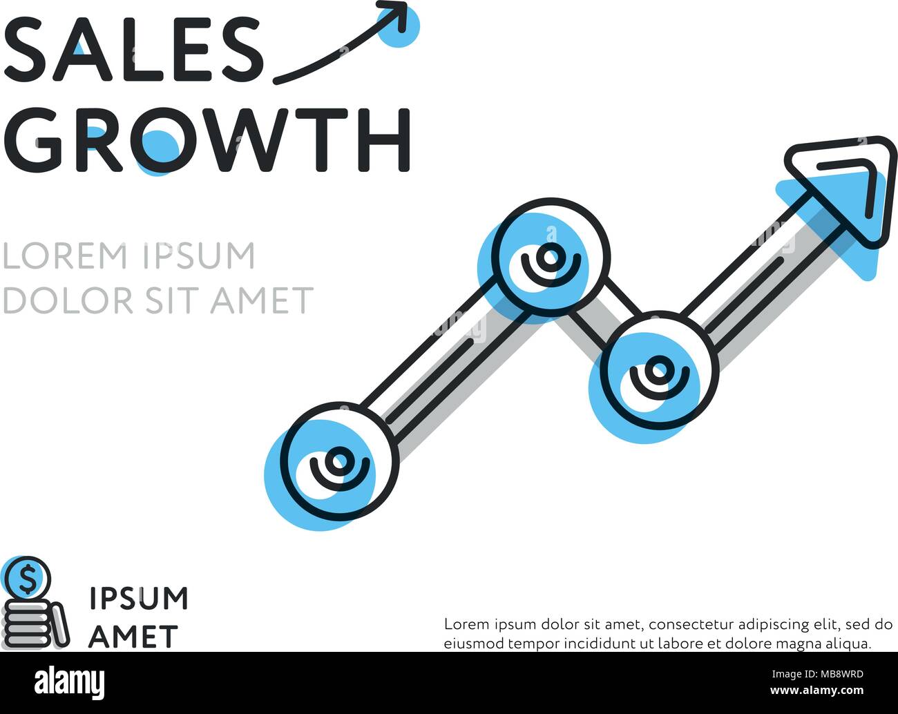 Simple flat design for increasing chart Stock Vector Image & Art - Alamy