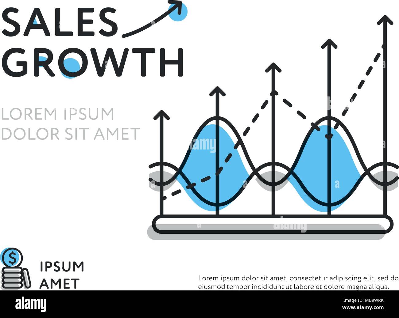 Simple design of representing sales increase Stock Vector Image & Art ...
