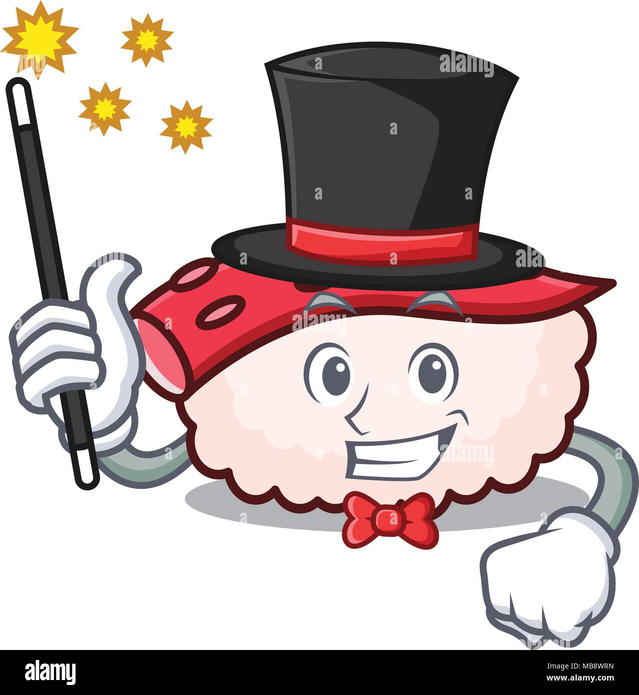 Magician tako sushi mascot cartoon Stock Vector Image & Art - Alamy