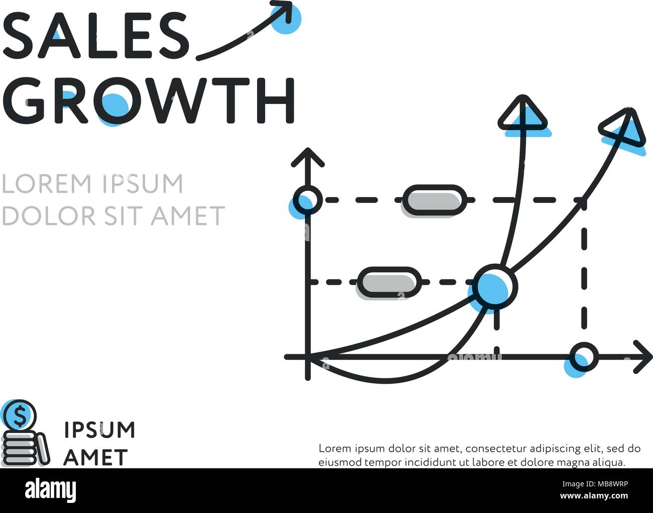 Representation of sales increase in graphic Stock Vector Image & Art ...