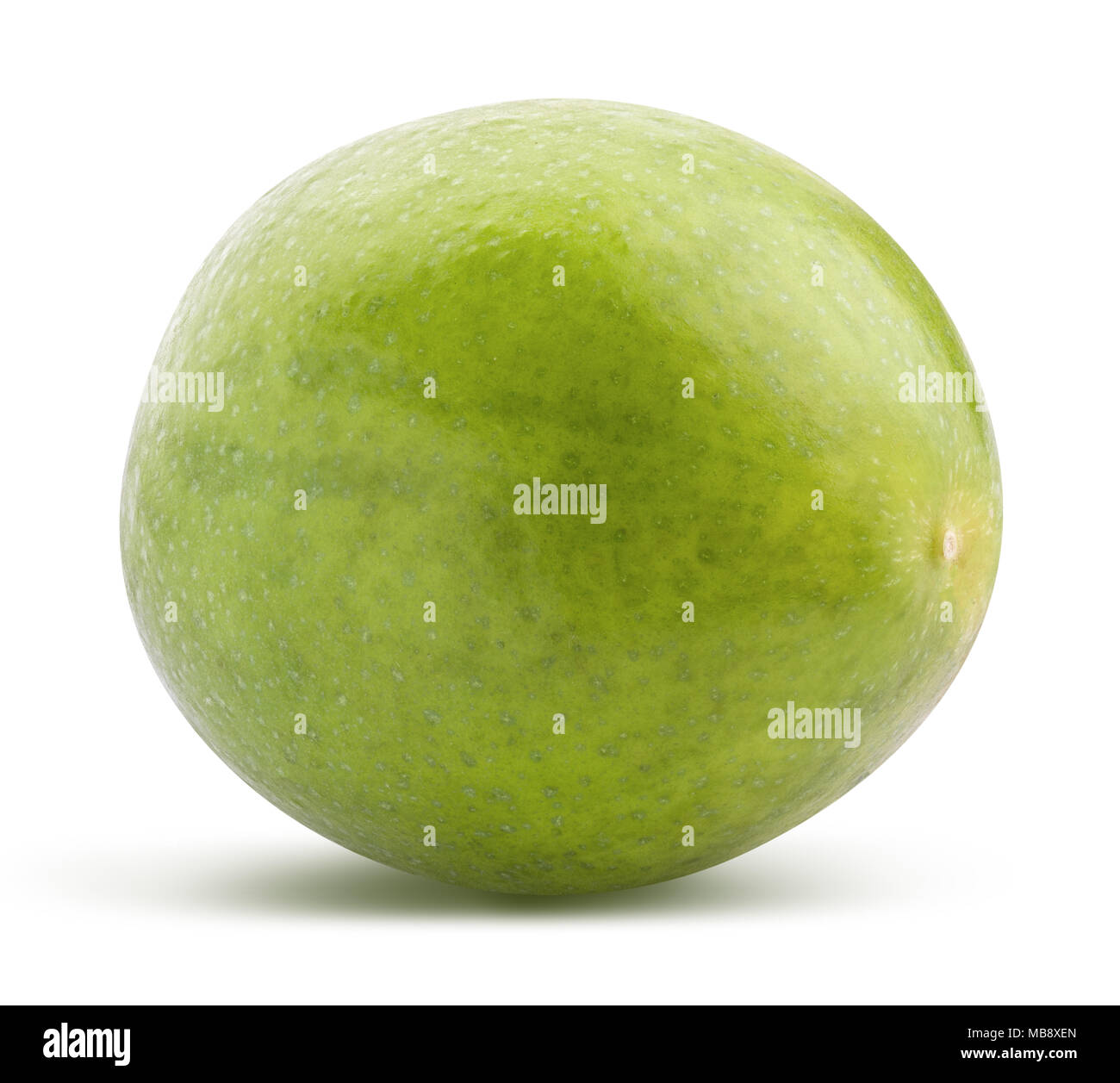 Green passion fruit isolated on white background with shadow. Clipping ...