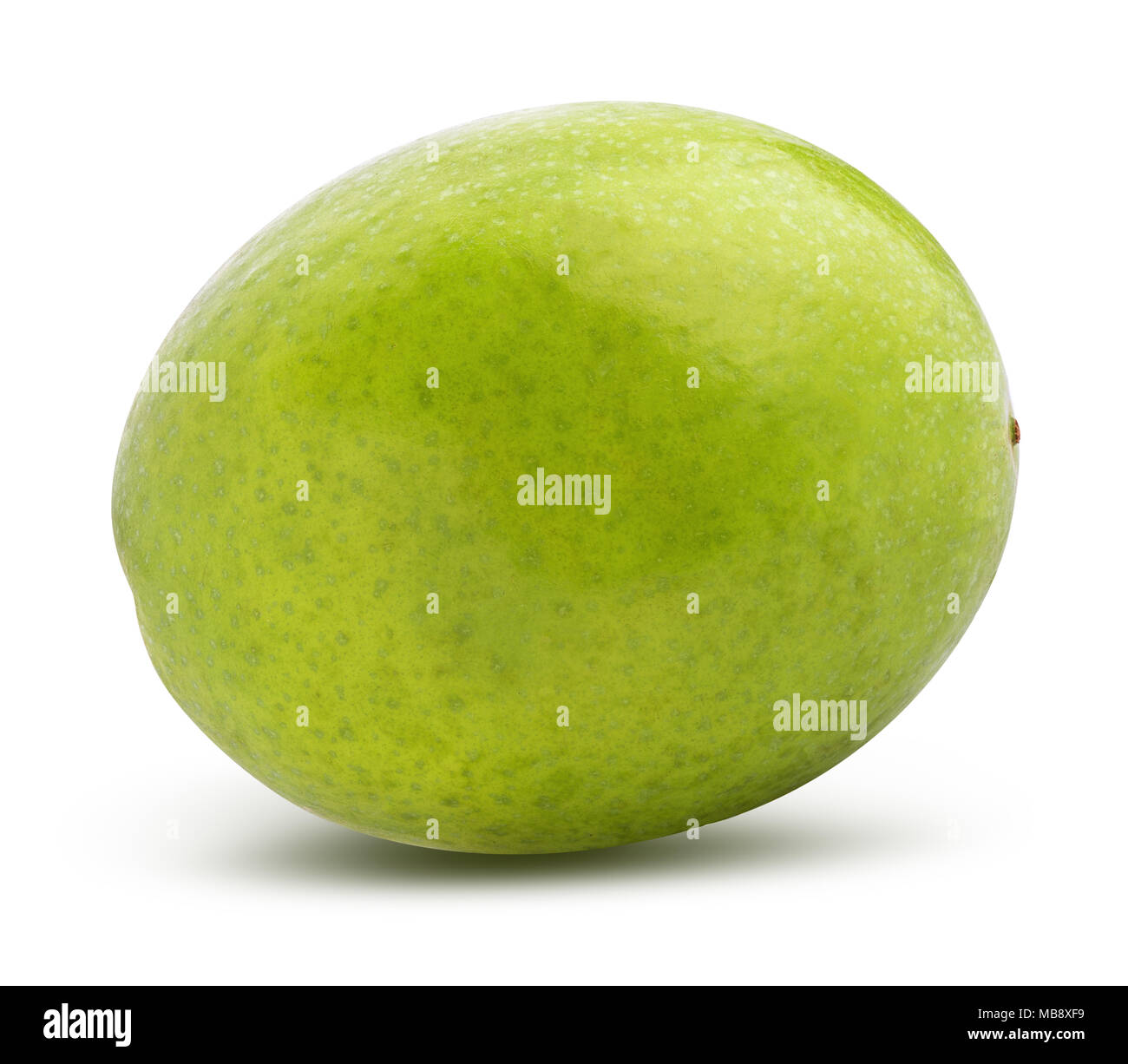 Green passion fruit isolated on white background with shadow. Clipping ...
