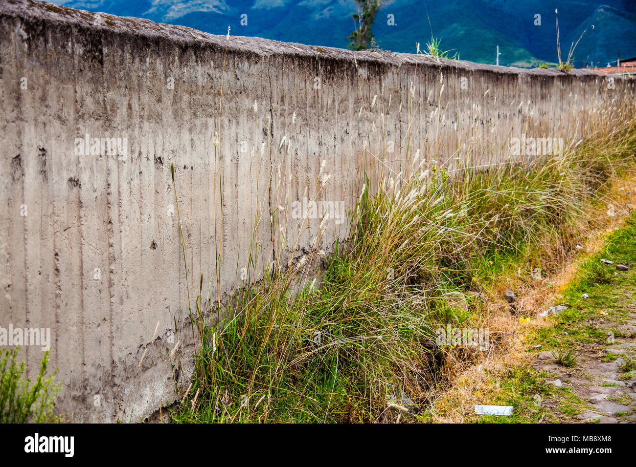 Compacted earth wall, "tapial", handmade construction in the rural ...